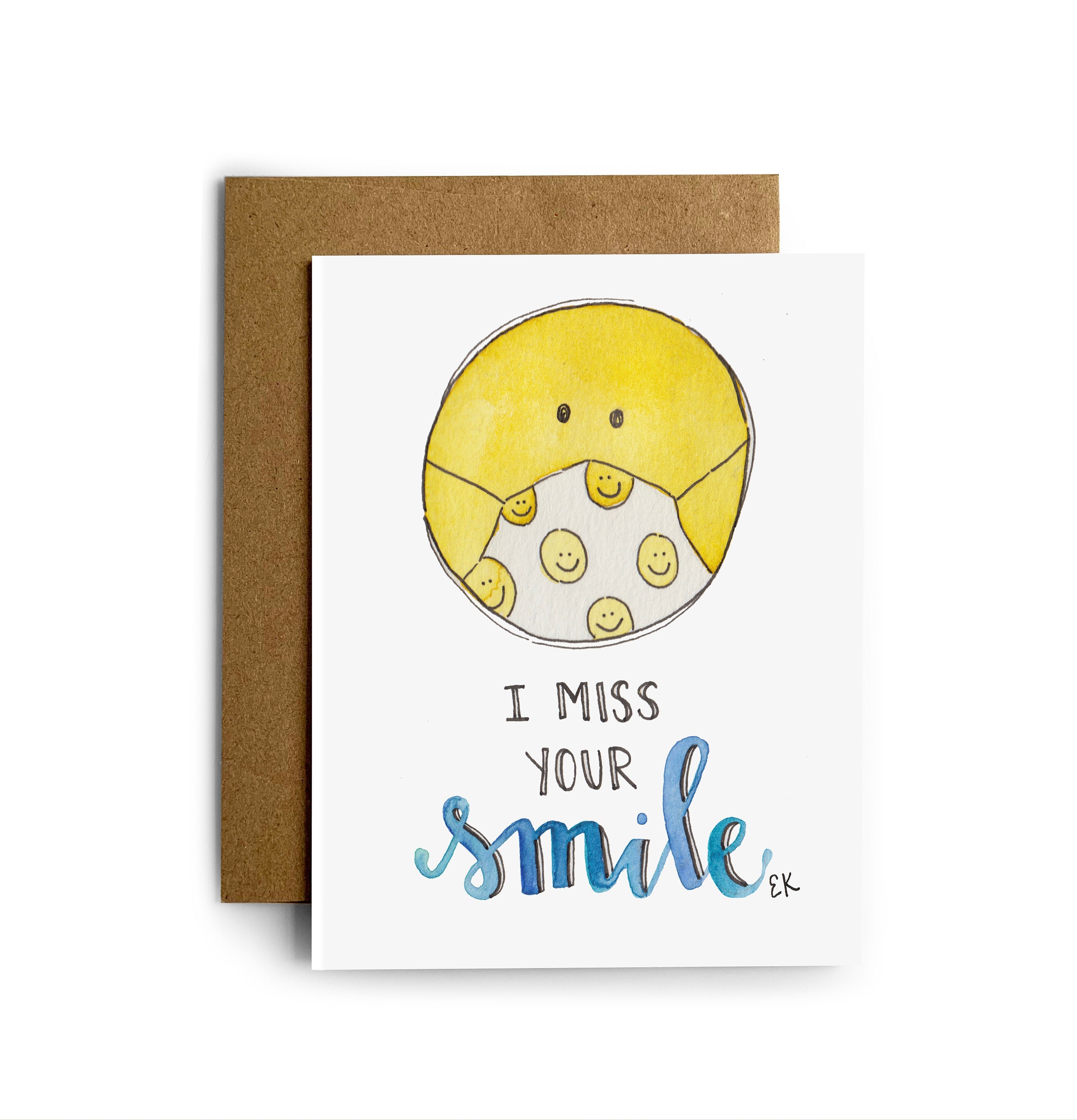 Eileen Graphics Miss Your Smile Greeting Card | Made in Newport, RI ...
