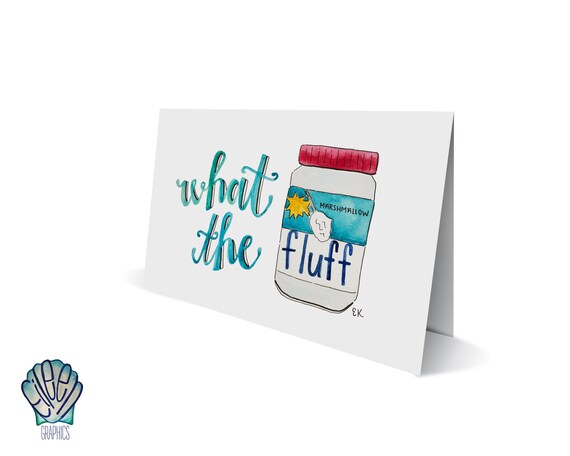 Eileen Graphics What the Fluff Greeting Card Made in | Etsy