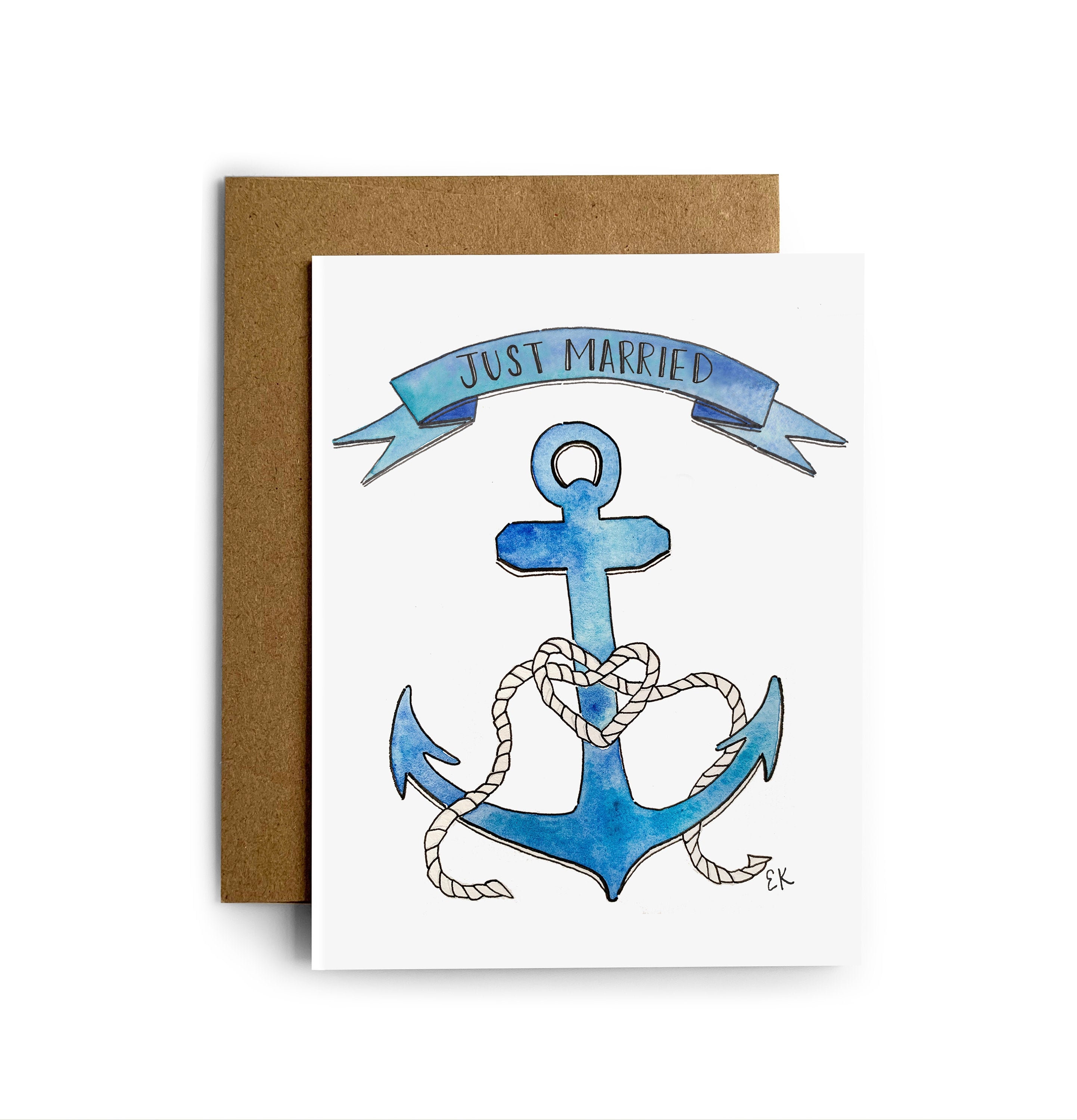 Eileen Graphics Anchor Wedding Greeting Card | Made in Newport, RI ...