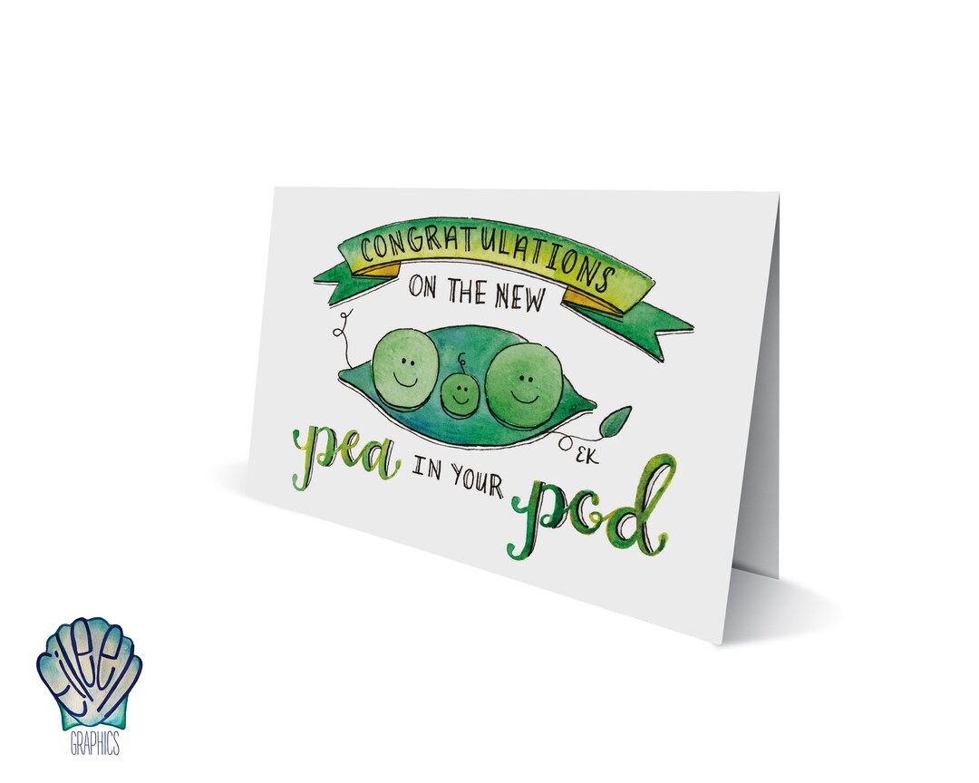 Eileen Graphics Peas Greeting Card • Designed in Newport, RI ...