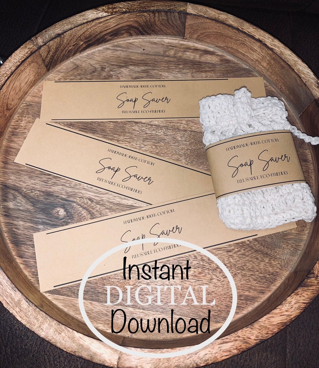 PRINTABLE Soap Saver Wrap Label for Crochet/knit Products Professional ...