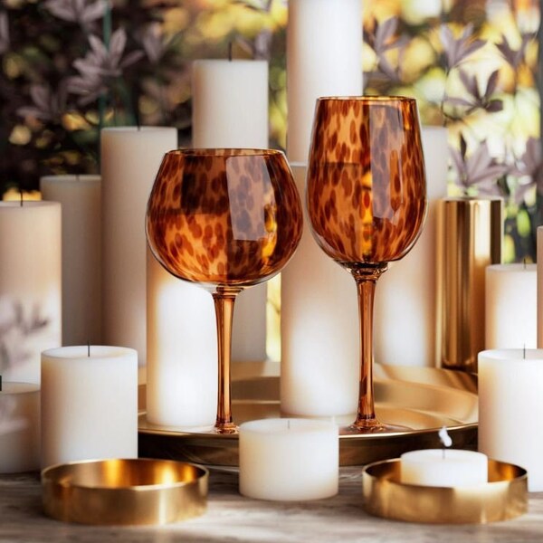Cheetah Print Wine Glass - Etsy