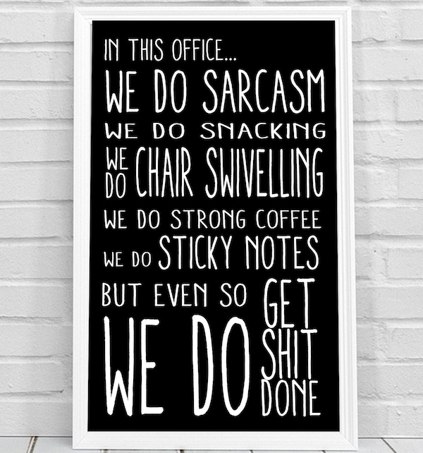 Funny Office Wall Art Digital Office Download Quote Print Gift Wall ...