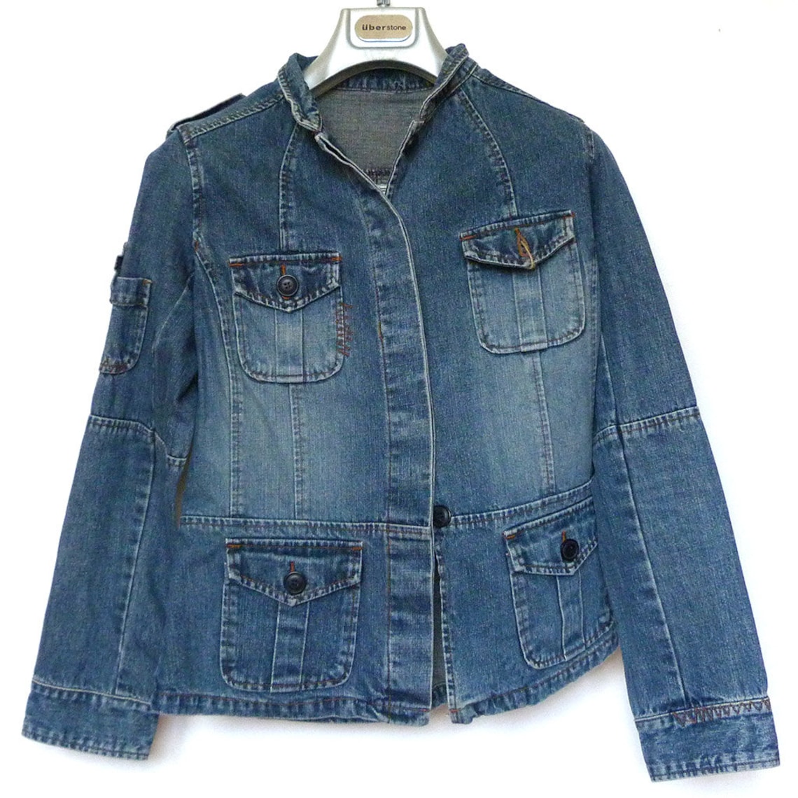 Embroidered Denim Jacket Embroidered With Indian Tribal Embroidery - Etsy