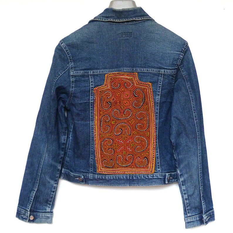 Witchery Embroidered Denim Jacket Embroidered With Thai Hill Tribe ...