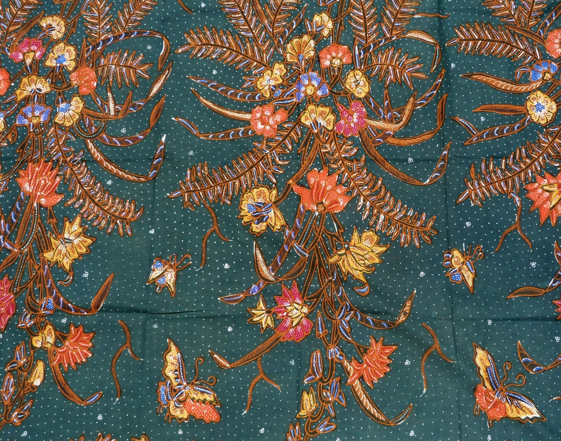 Batik Cotton Sarong Fabric Batik Handmade Vintage Indonesian - Etsy