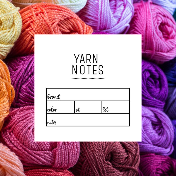 Yarn Details Printable - Etsy