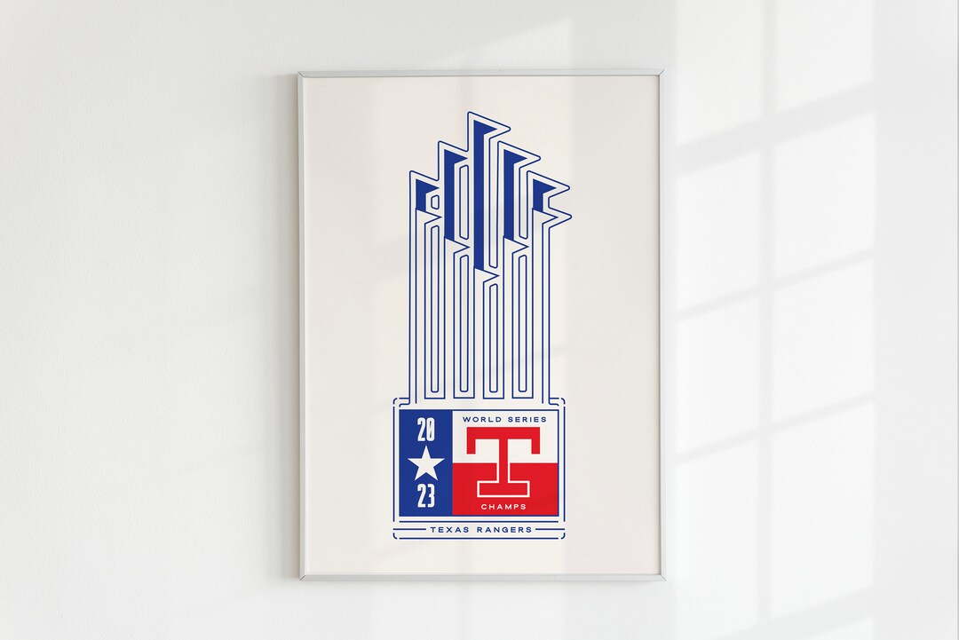 Texas Rangers Print World Series Print Texas Rangers Art - Etsy