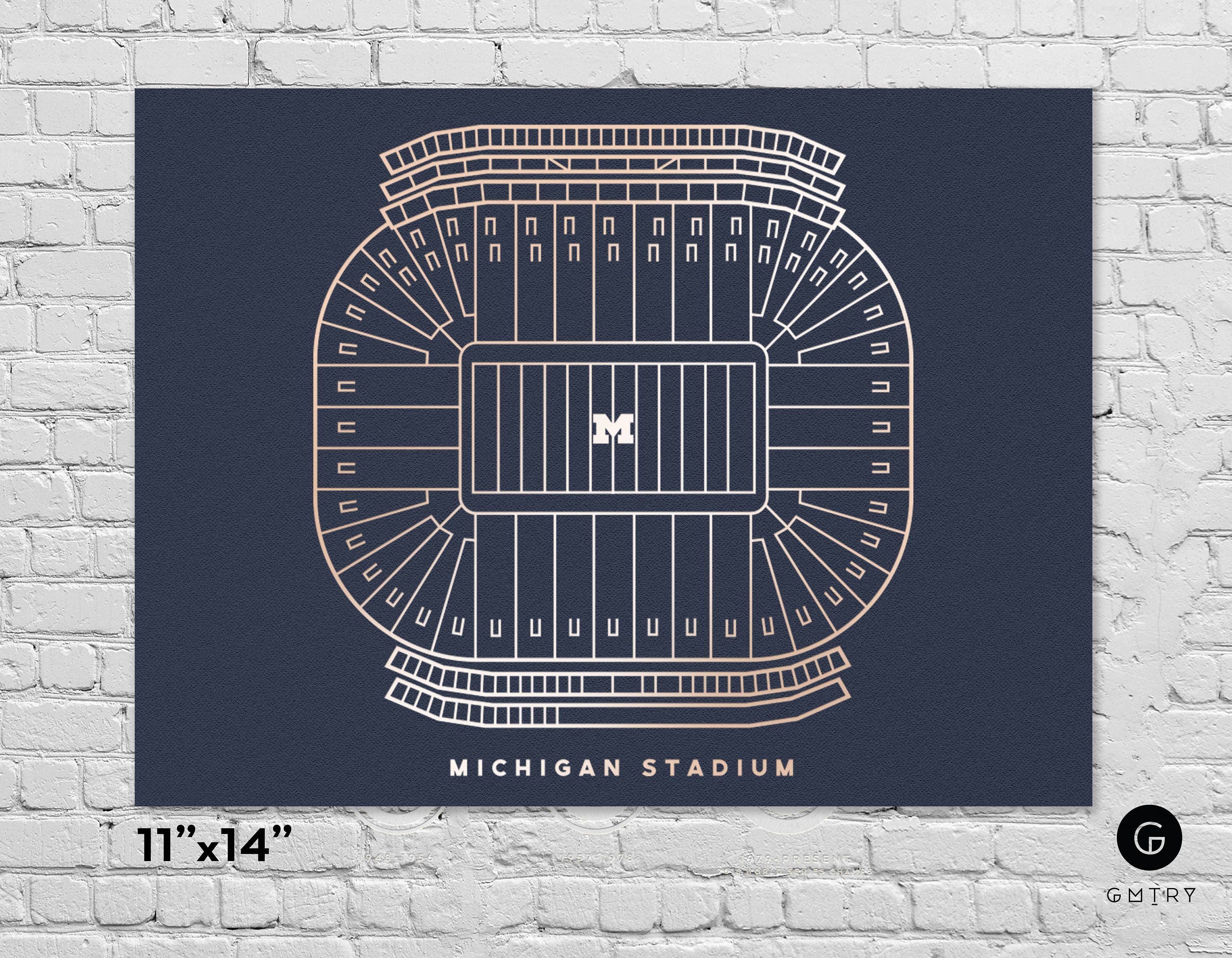 University of Michigan Stadium Print the Big House 8 - Etsy