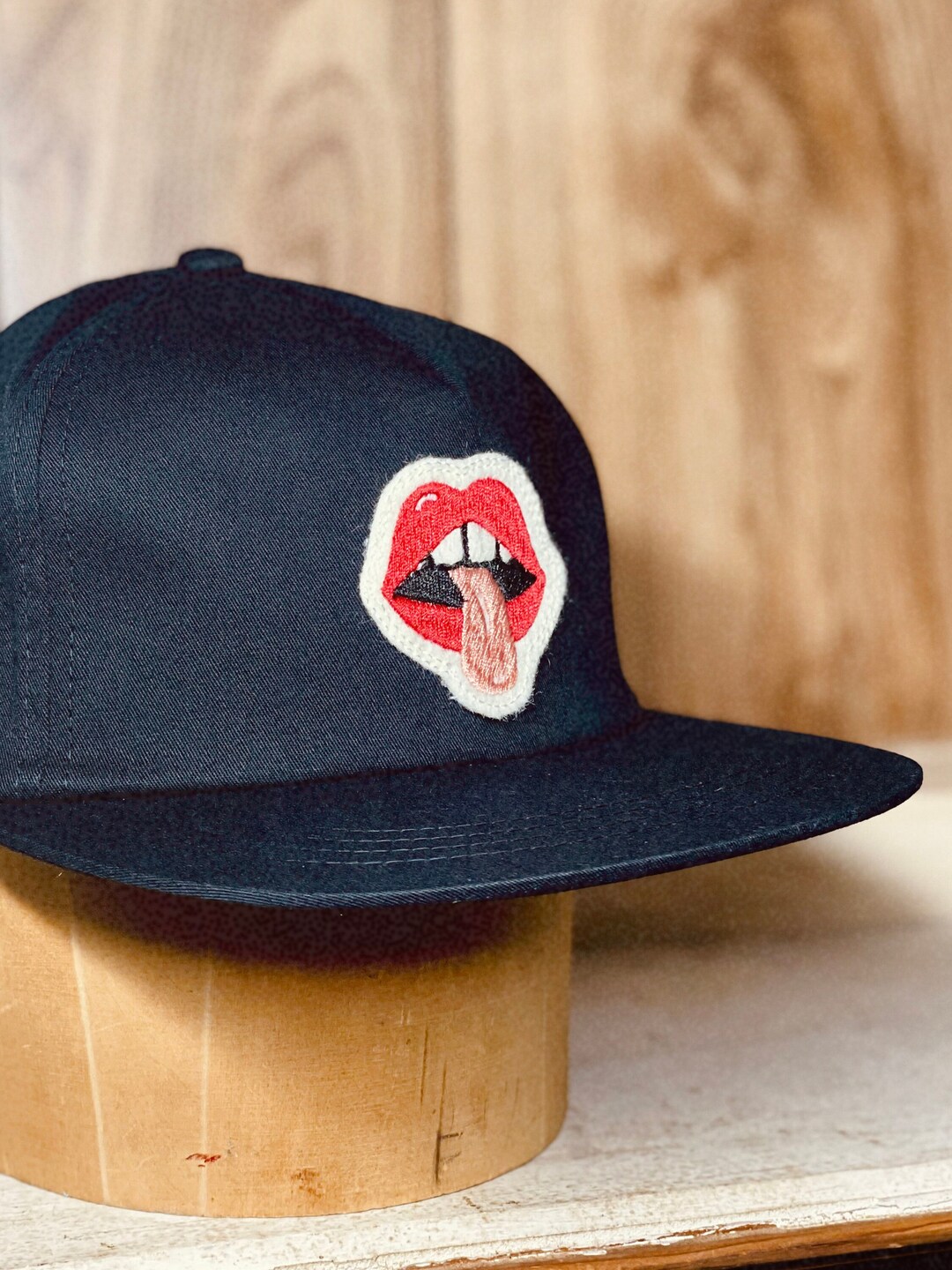 Lips Hat Sick Hat Retro Lifestyle Hat Boho Hat Tattoo Hat Funny Face ...