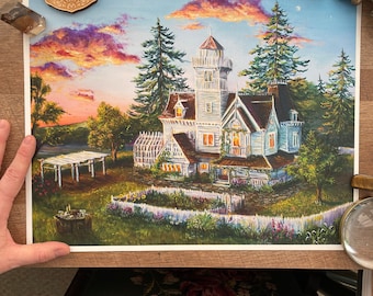 8 X 10 Practical Magic House - Etsy