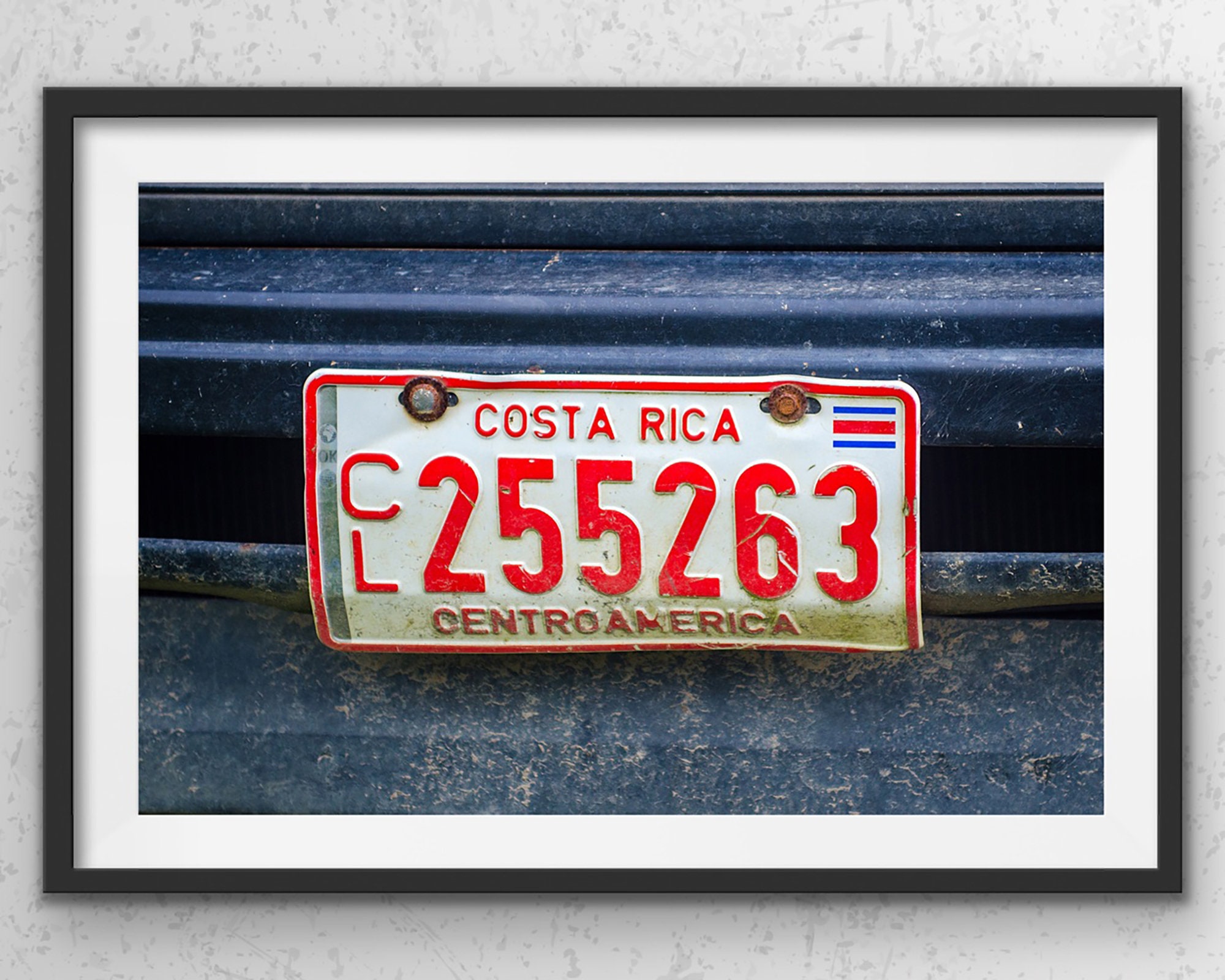 Costa Rica Print, Costa Rica License Plate - Etsy