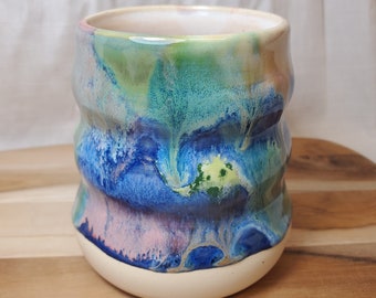 Handmade Colorful Pottery Thumb Cup - Etsy