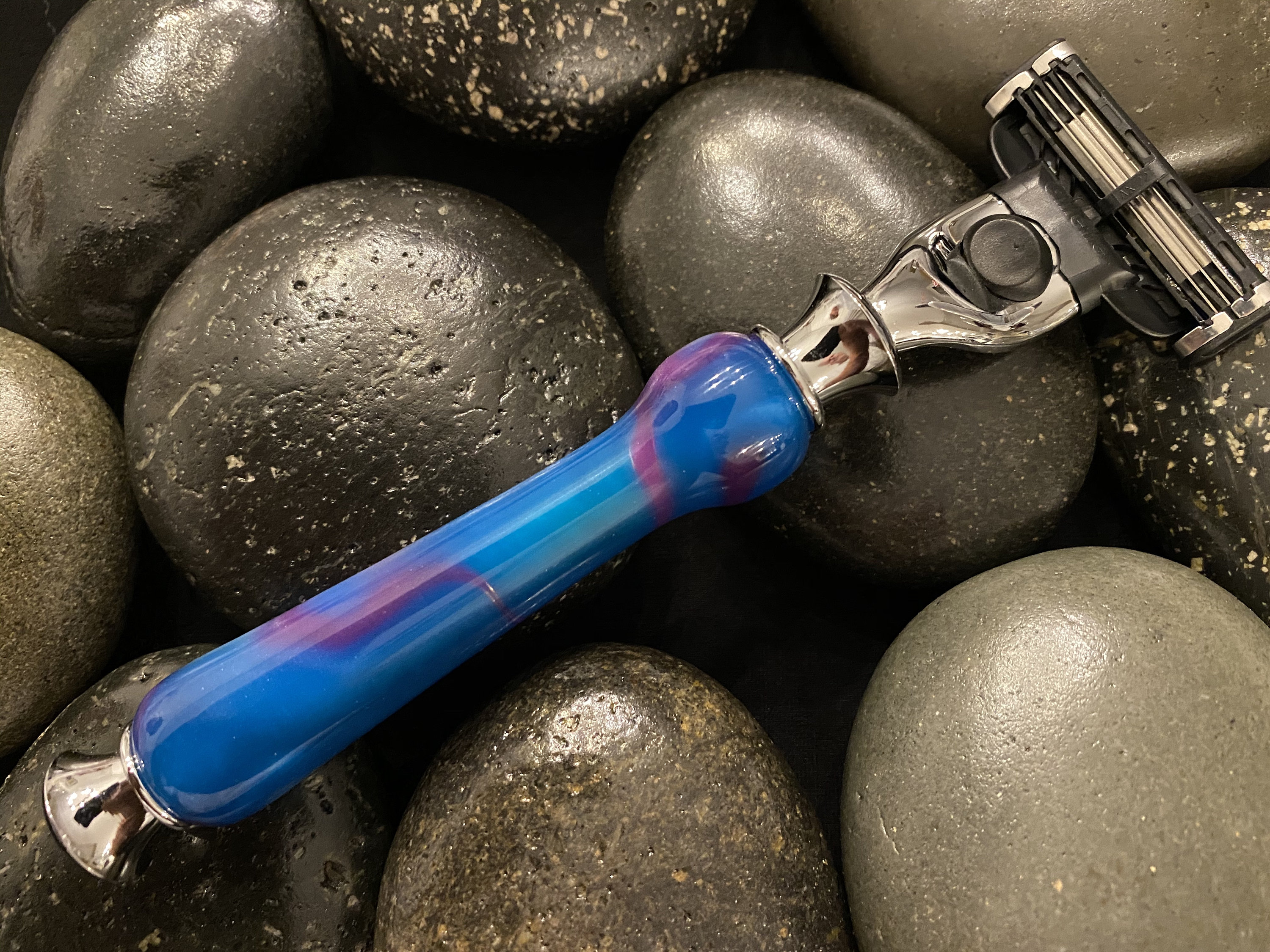 Handcrafted Mach 3 Razor Handle Unique Elegant Handmade Luxury Razor ...