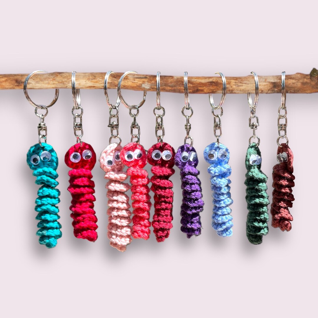 Worry Worm Keychains - Etsy