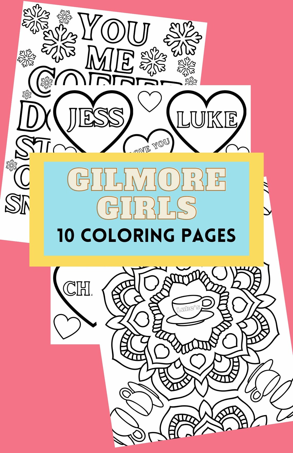 Gilmore Girls Coloring Pages Pack - TV Coloring Book - Gilmore Girls ...