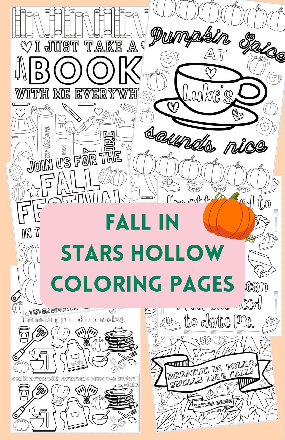 Gilmore Girls Fall Coloring - Stars Hollow Fall Coloring Pages ...