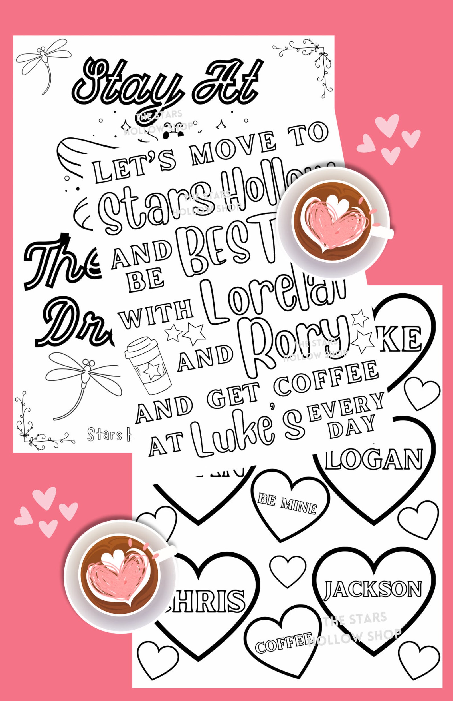 Gilmore Girls Coloring Pages Pack - TV Coloring Book - Gilmore Girls ...