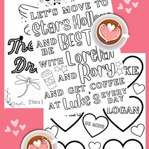 Gilmore Girls Coloring Pages Pack - TV Coloring Book - Gilmore Girls ...