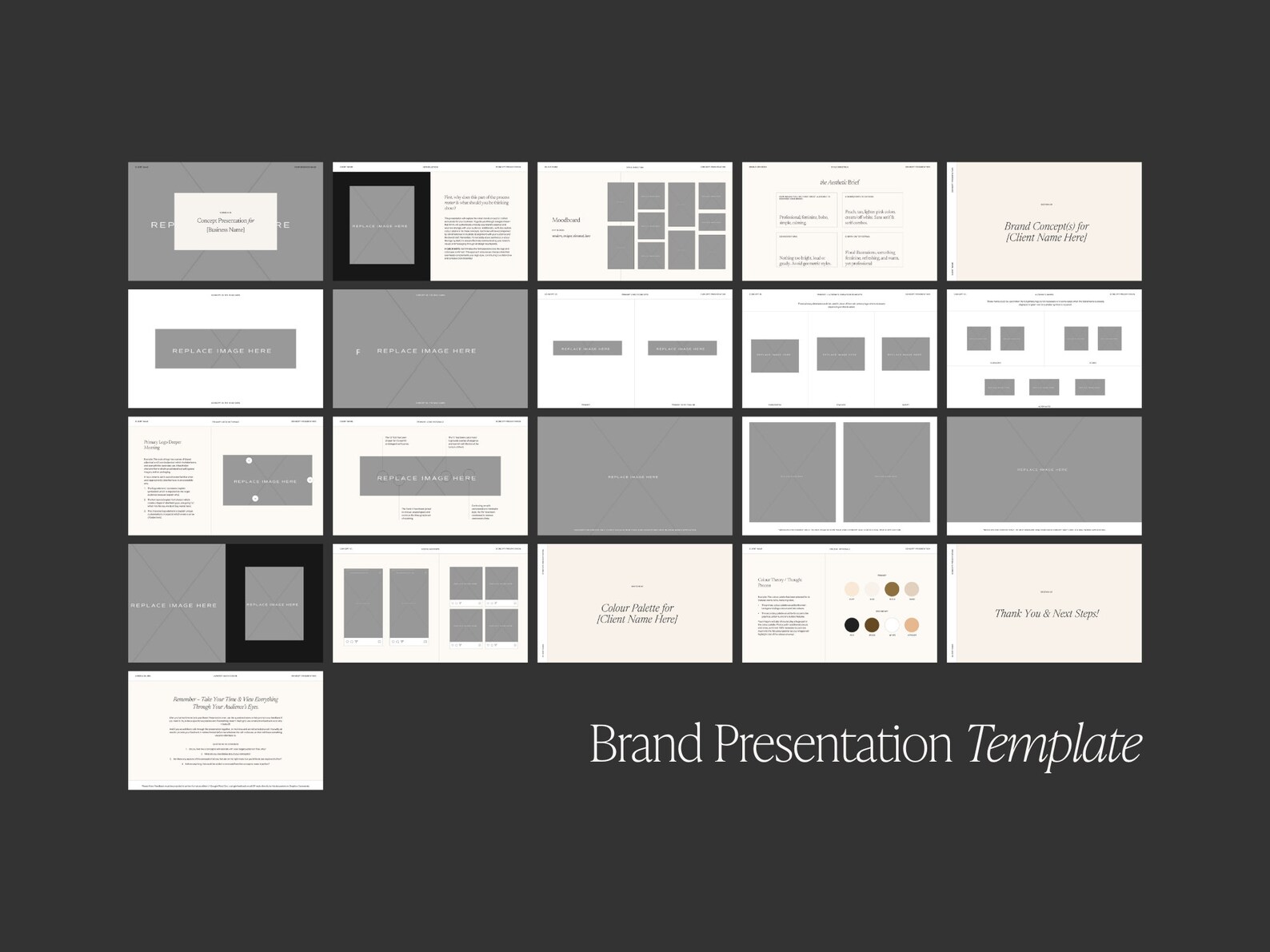 Brand & Logo Concept Presentation Template | Canva + Indesign | BONUS ...
