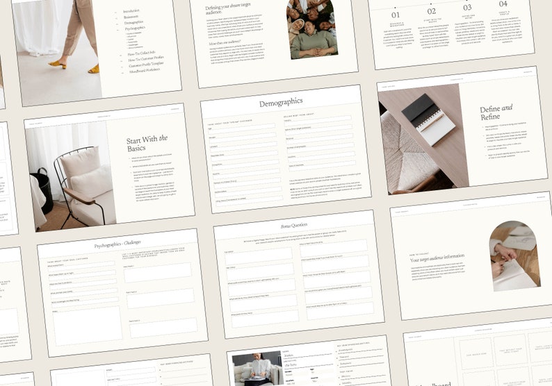 Ideal Target Audience Workbook | Customer Profile Avatar Worksheet ...