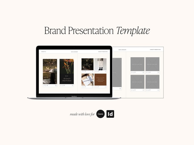 Brand & Logo Concept Presentation Template | Canva + Indesign | BONUS ...