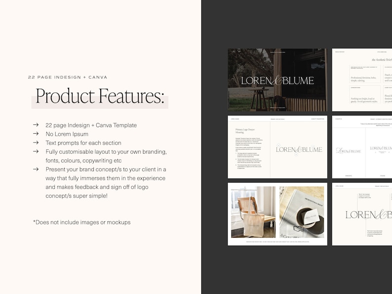 Brand & Logo Concept Presentation Template | Canva + Indesign | BONUS ...