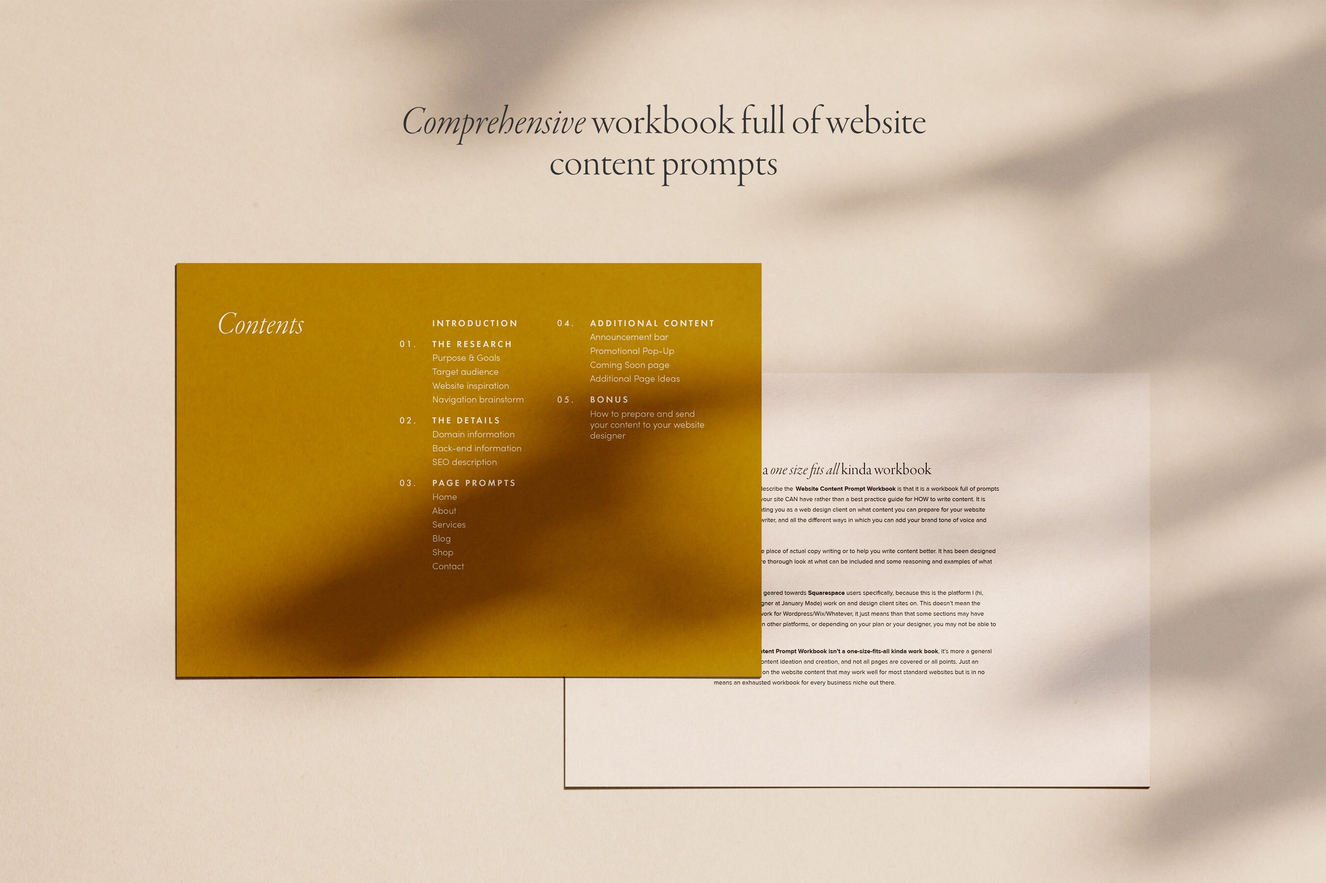 Website Content Prompt Workbook PDF | Web Content Worksheet ...