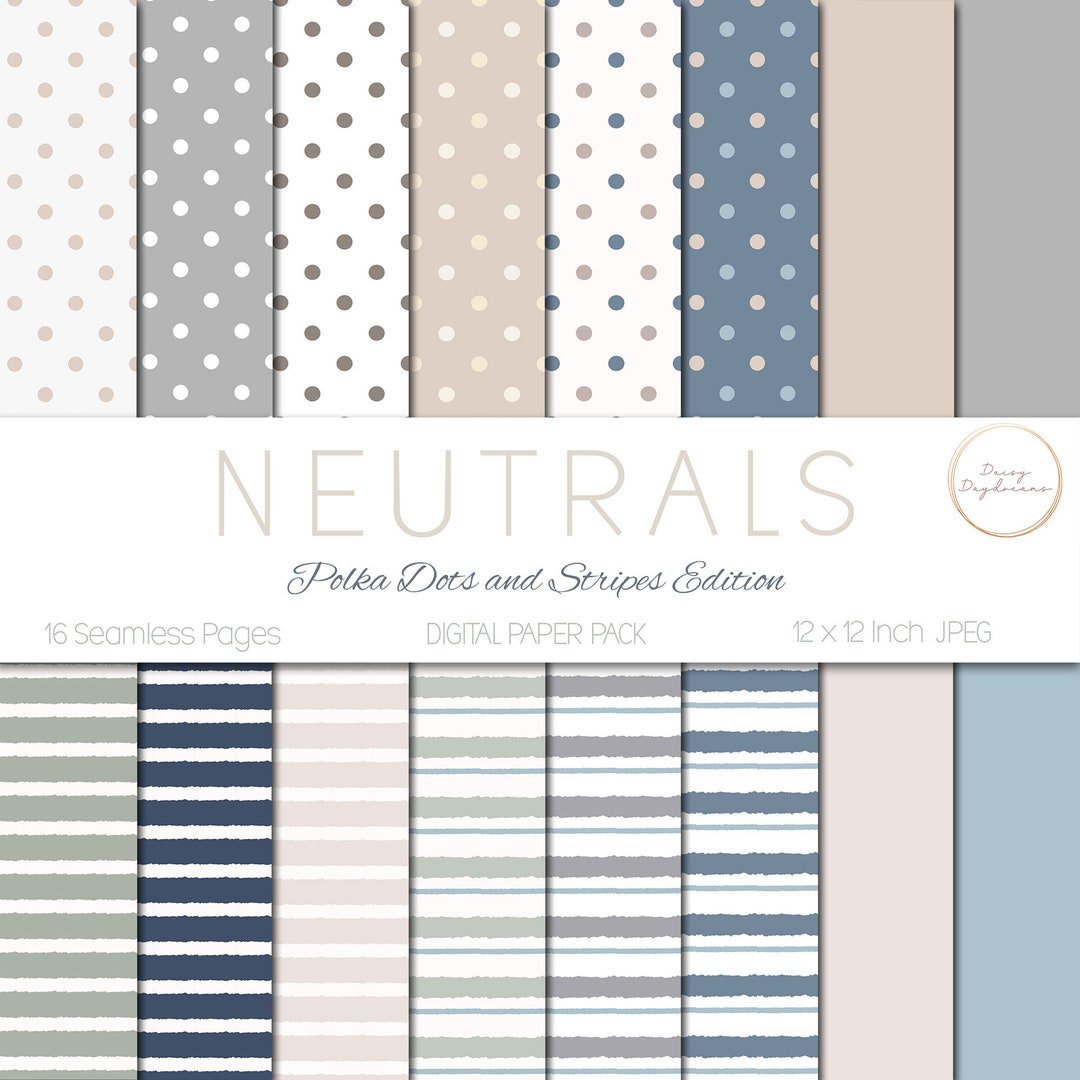 Seamless Neutral Digital Patterned Paper - Etsy