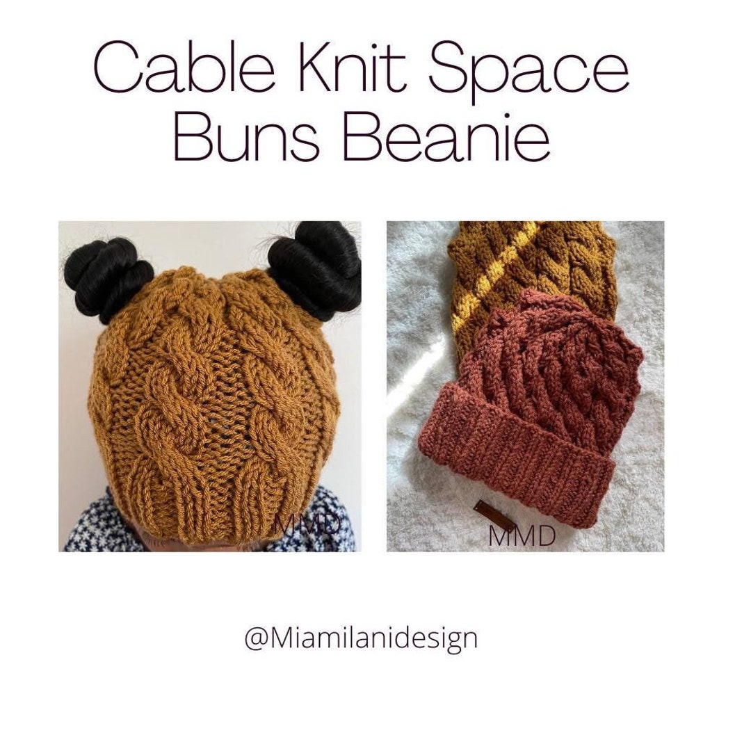 Space Buns Beanie/double Bun Beanie /space Buns Winter Hat/ Pigtail ...
