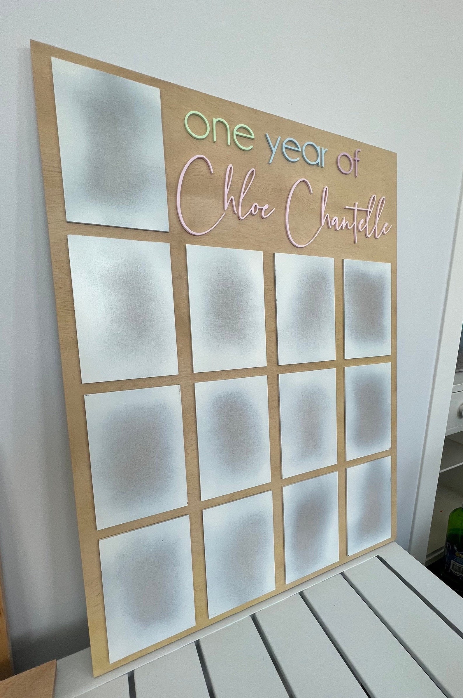 First Birthday Photo Display Board | Rainbow Decor - Etsy