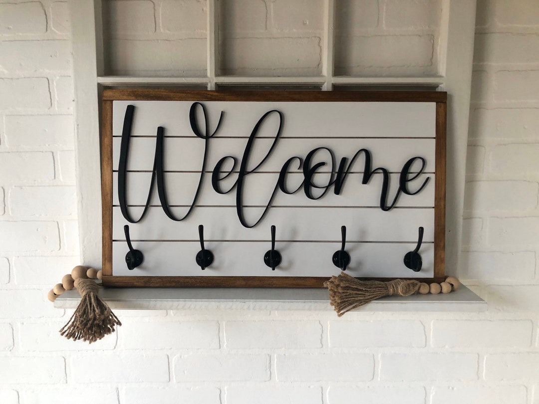 Shiplap Welcome Sign Home Decor Housewarming Gift Entry Sign Entry Sign ...