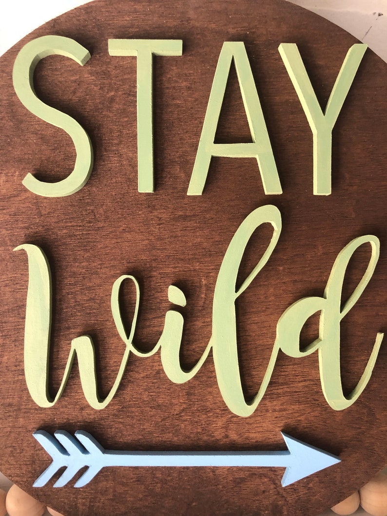 Stay Wild Sign Nursery Decor Home Decor Arrow Nursery - Etsy