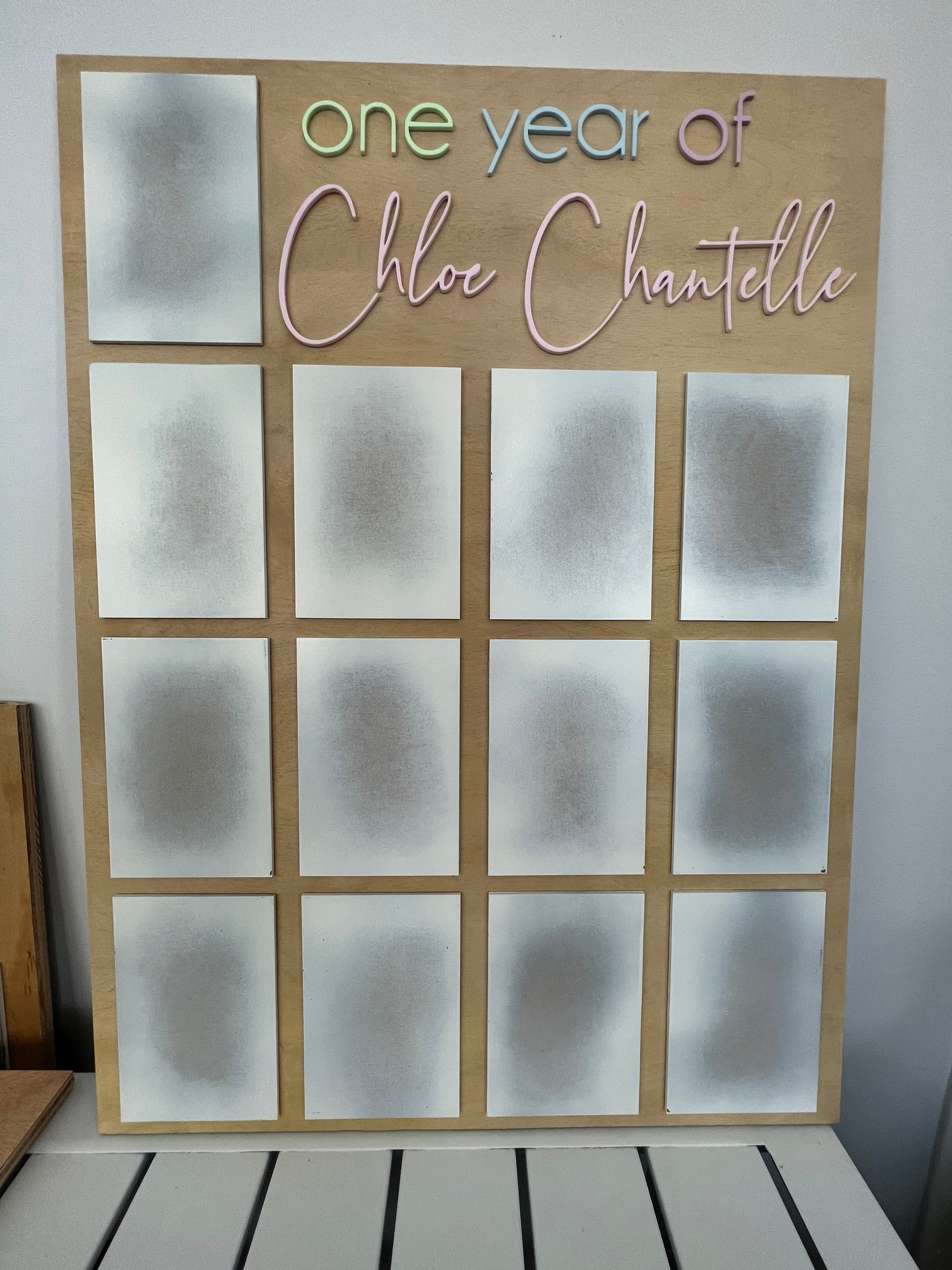 First Birthday Photo Display Board | Rainbow Decor - Etsy