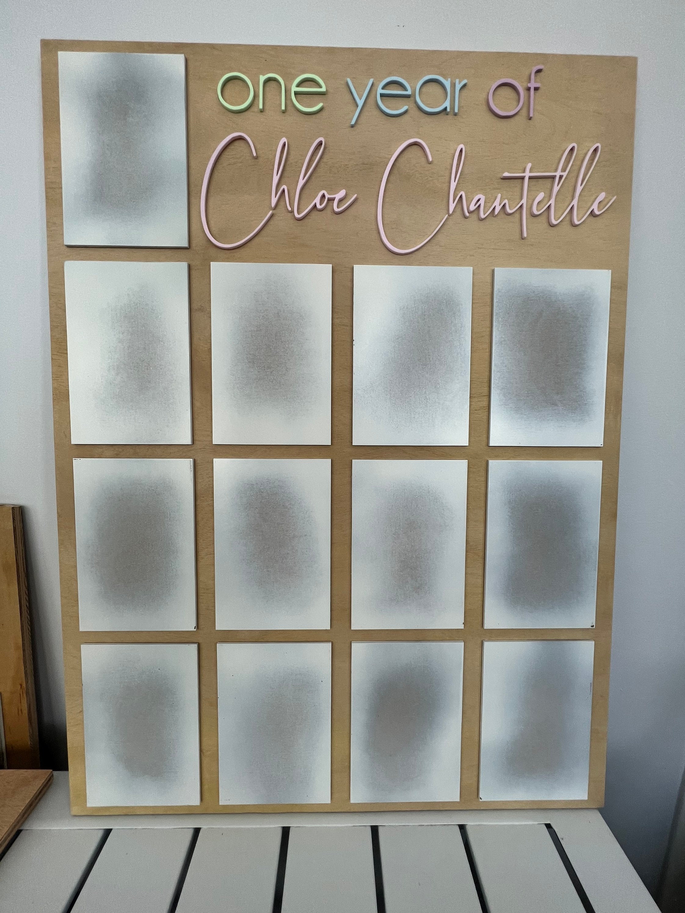First Birthday Photo Display Board | Rainbow Decor - Etsy
