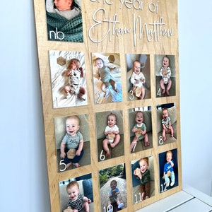 One Year of First Birthday Decor First Year Photo Display - Etsy