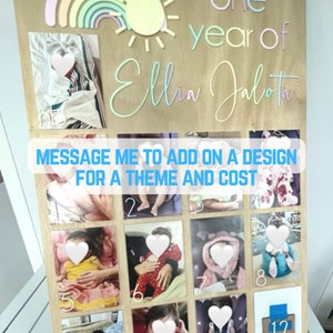 One Year of | First Birthday Decor | First Year Photo Display | Baby ...