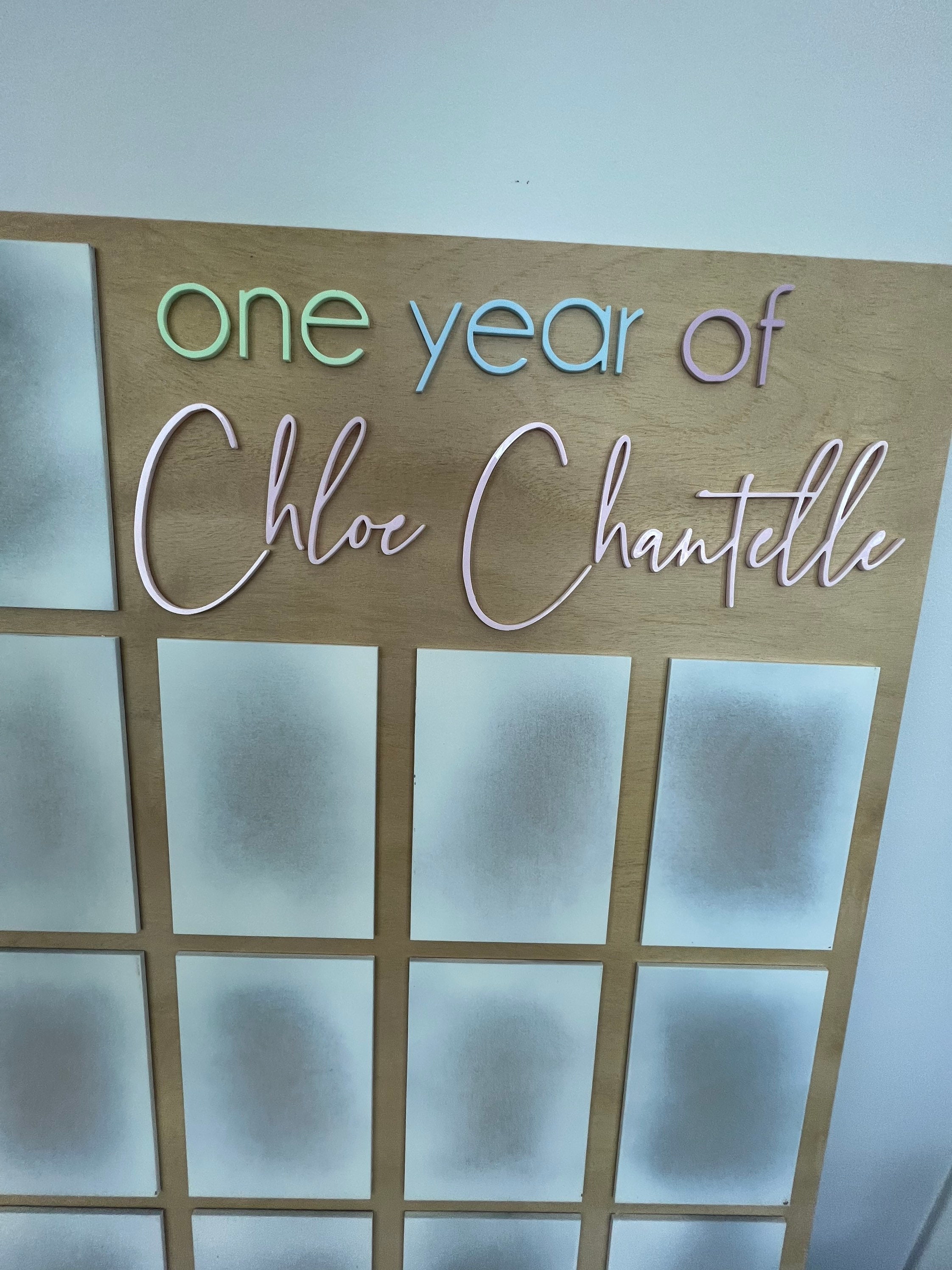 First Birthday Photo Display Board | Rainbow Decor - Etsy