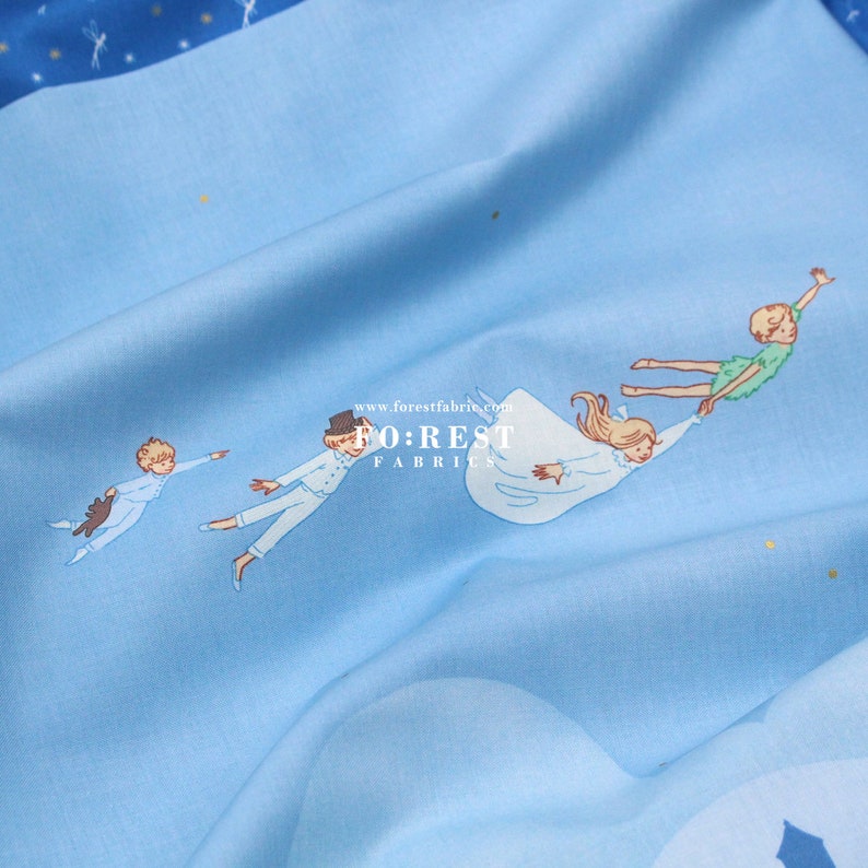 Cotton - Peter Pan Double Border White Fabric by Sarah Jane for Michael ...