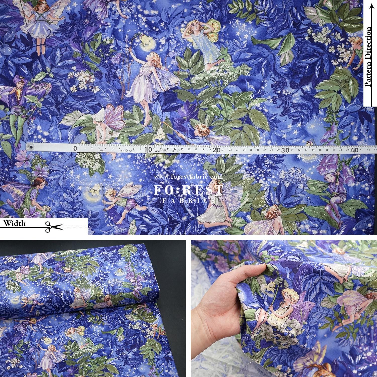 Michael Miller - Cotton - Cicely Mary Barker NIGHT FAIRIES - 50cm - Etsy