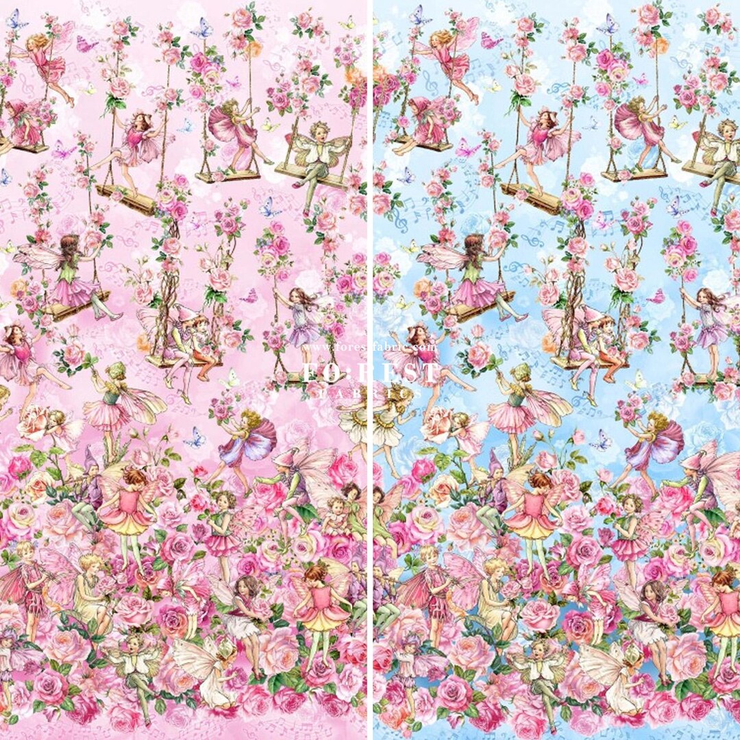 Michael Miller - Cotton - Cicely Mary Barker Spring Song Fairy Fabric ...