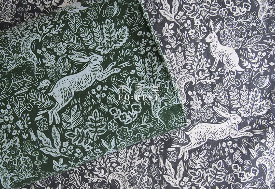 CS Linen Canvas Wildwood Fable Fabric 50cm - Etsy