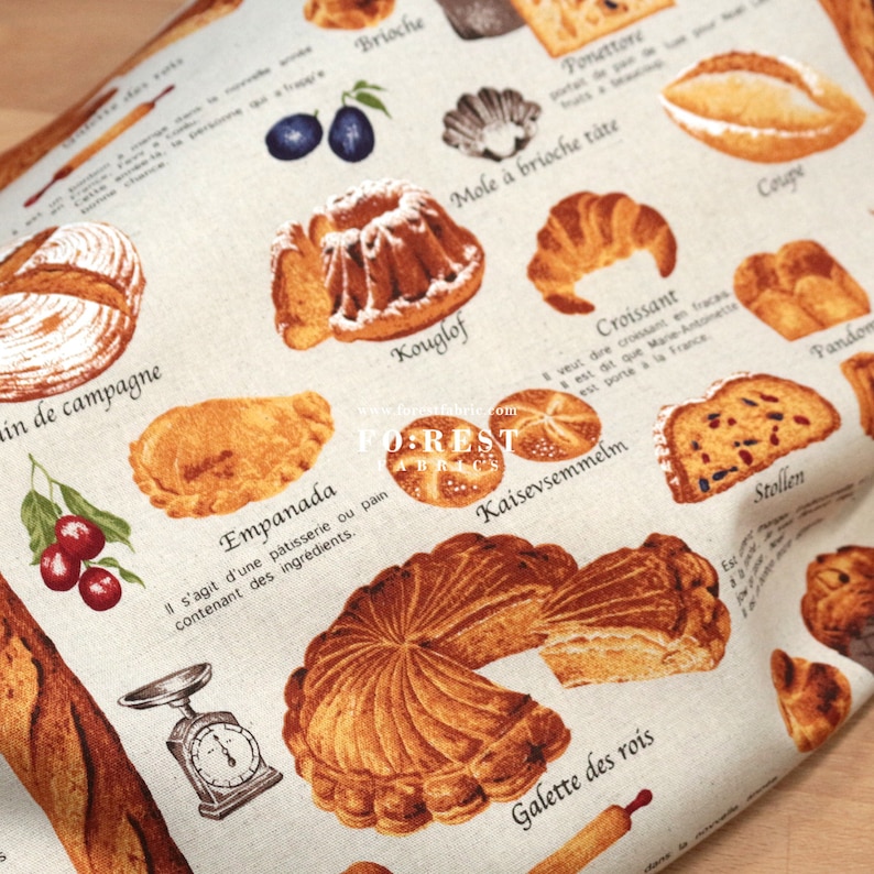 Cotton Homemade Bread Fabric NATURAL 50cm - Etsy