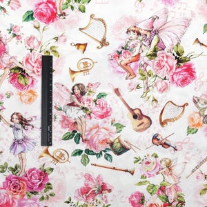 Michael Miller - Cotton - Cicely Mary Barker Petal Flower Fairies Rose ...