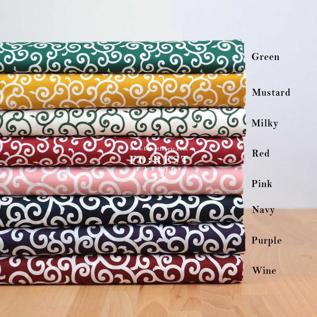 Cotton Japanese Traditional Fabric Karakusa Fabric 50cm - Etsy