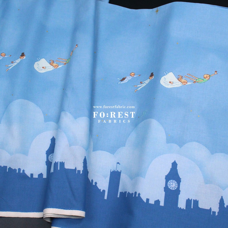 Cotton - Peter Pan Double Border White Fabric by Sarah Jane for Michael ...