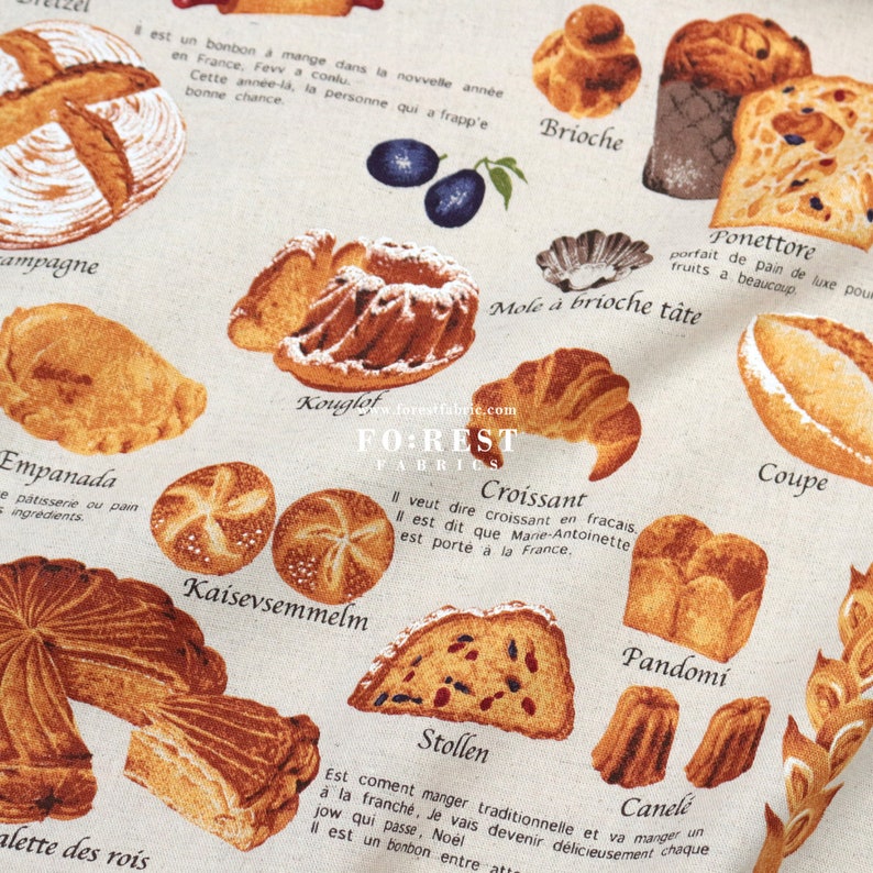 Cotton Homemade Bread Fabric NATURAL 50cm - Etsy