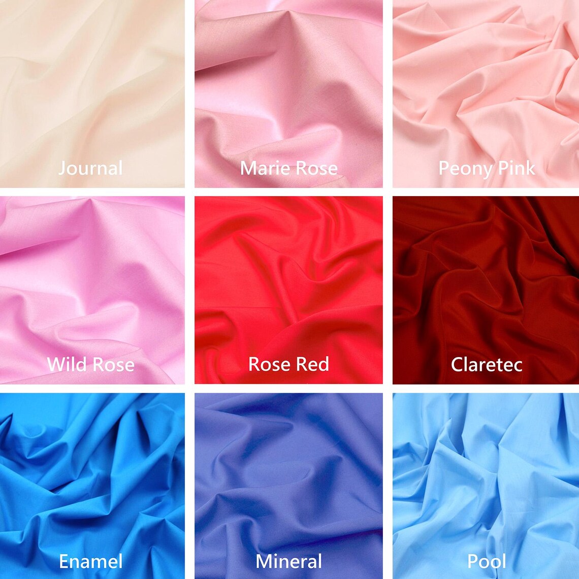 Liberty of London (cotton Tana Lawn Fabric) - Plain Solid Colour Fabric ...