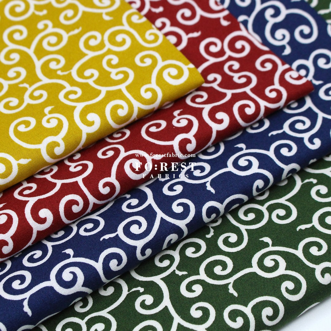 Cotton - Japanese Traditional Fabric Karakusa Shiba Inu Fabric (S Size ...