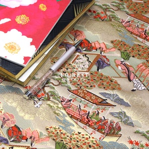 Gold Brocade - Genji Monogatari Emaki Story Japanese Style KINRAN ...